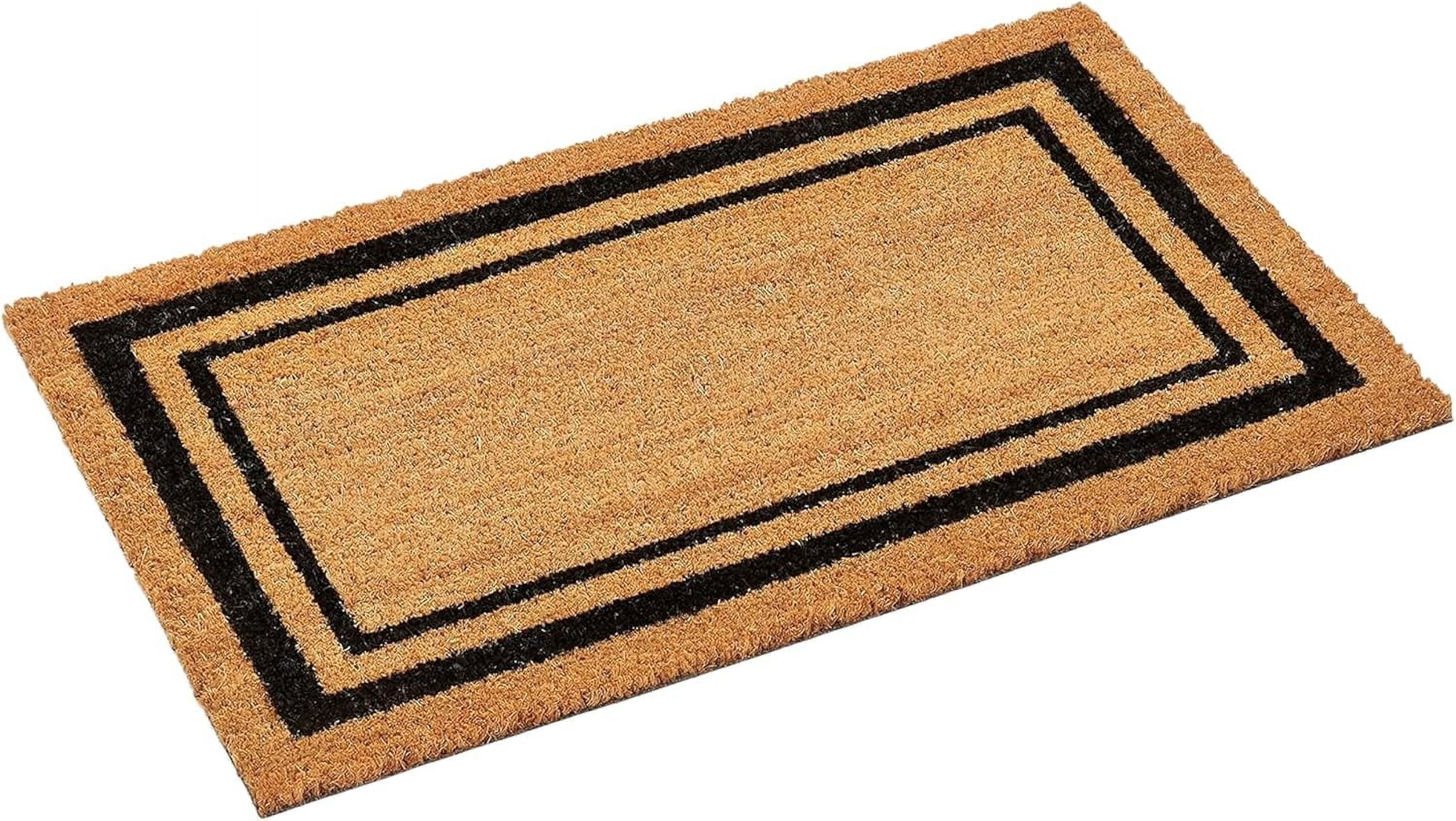 Kempf Double Border Large Coco Coir Mat, Rubber Vinyl Backing, Great ...