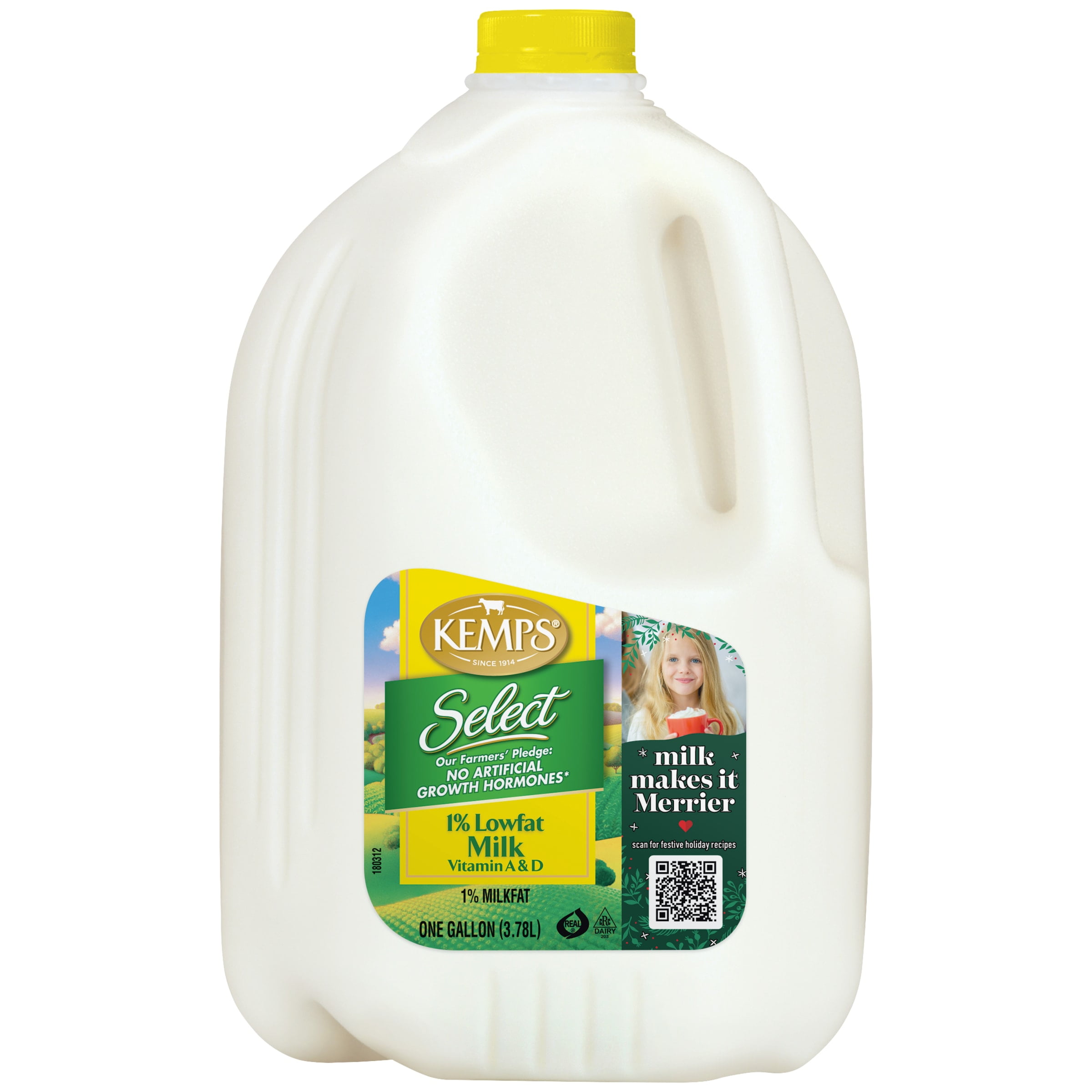 Kemps Select 1% Reduced Fat Milk - Gallon - Walmart.com