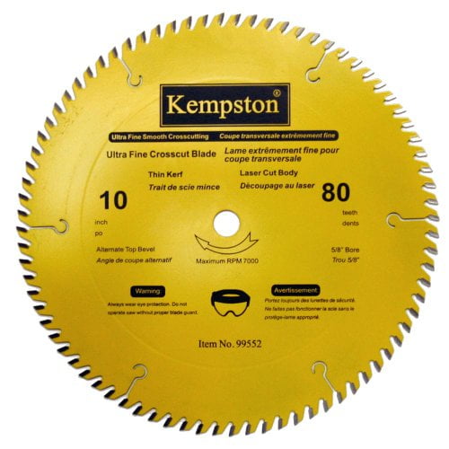 Kempston 99552 10-Inch by 80 Tooth Professional Thin Kerf Ultra Fine ...