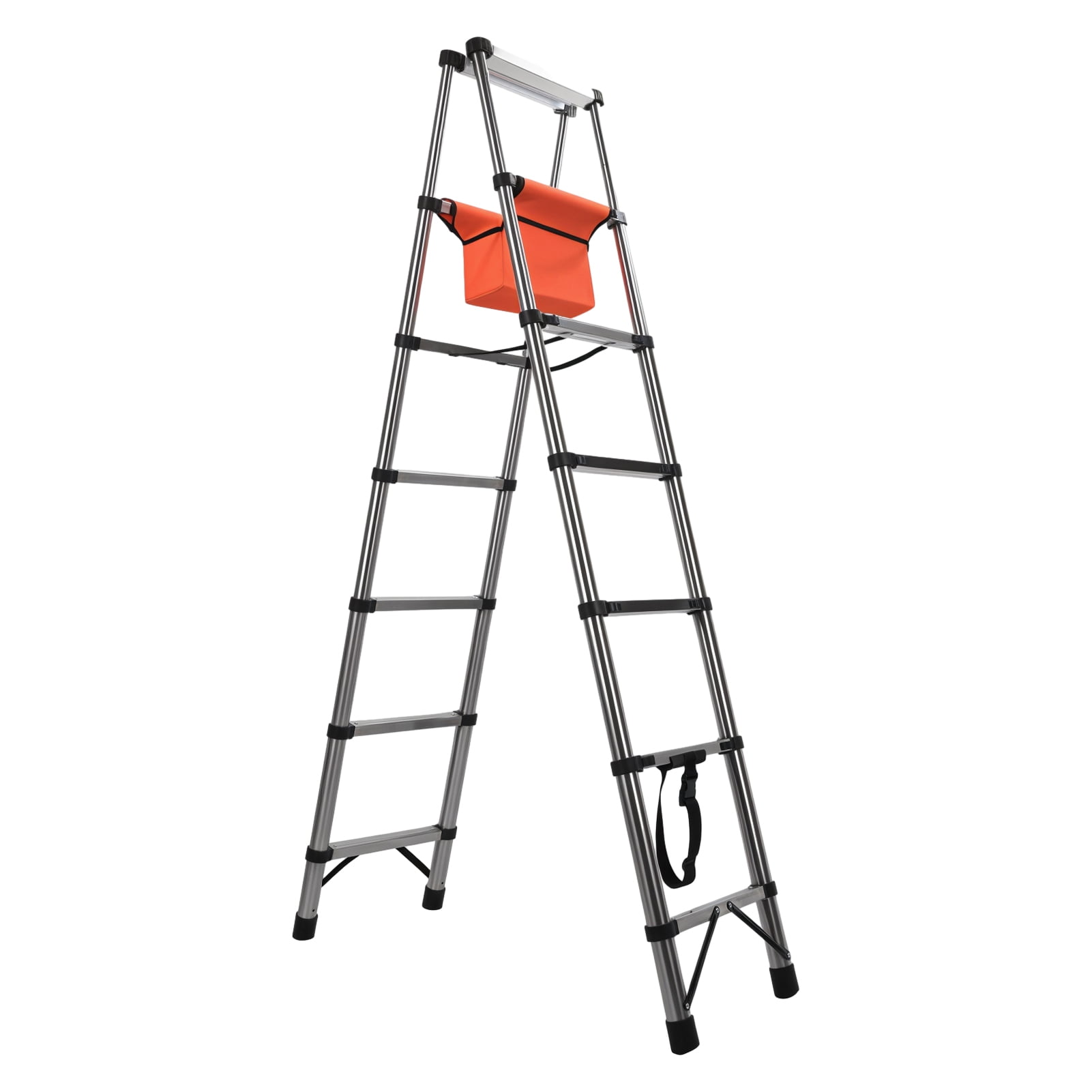Kemweao 6.6ft A Frame Telescoping Ladder,Bearing 330lbs,Aluminum Alloy ...