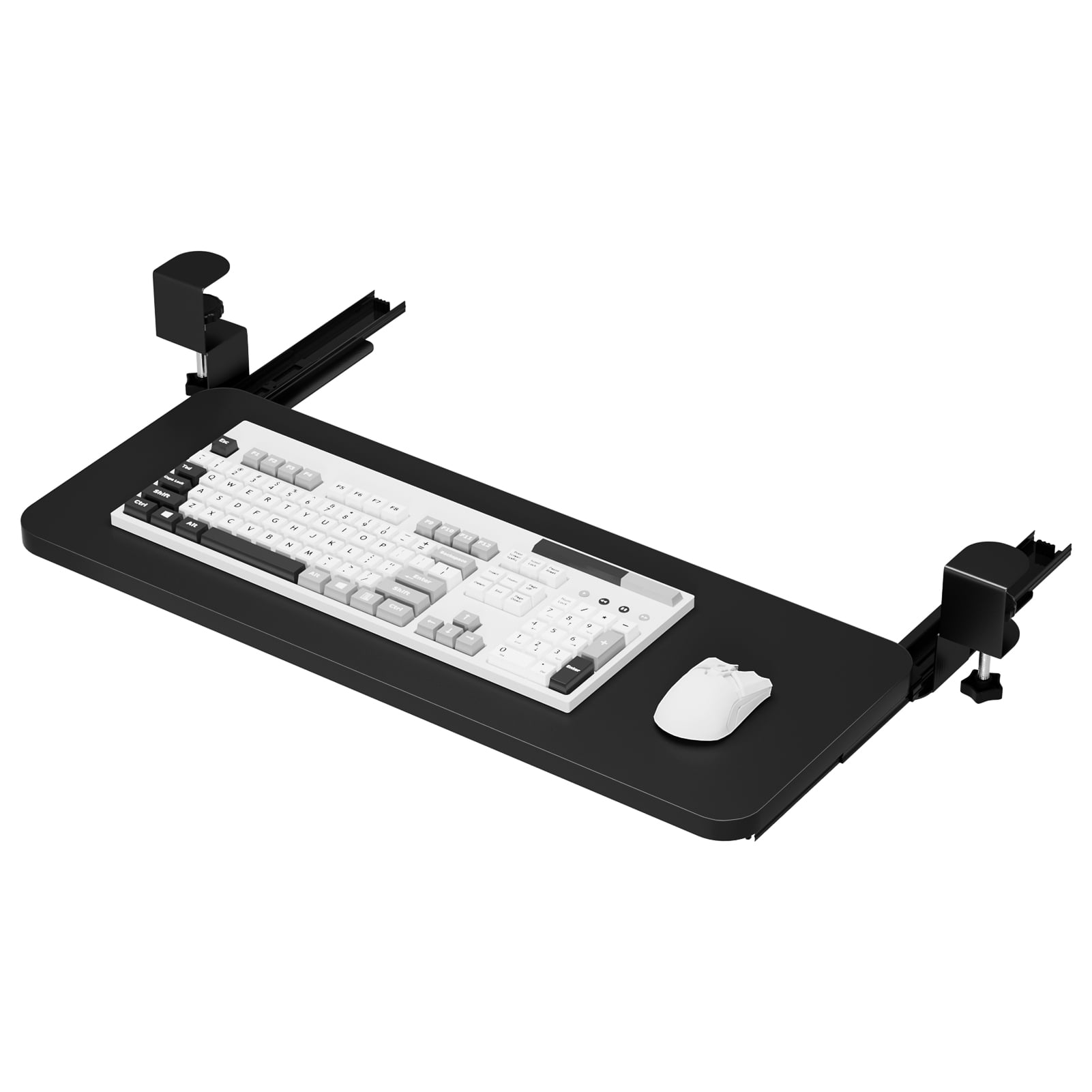 Kemweao Keyboard Tray under Desk,Corner Keyboard Tray with Adjustable C ...