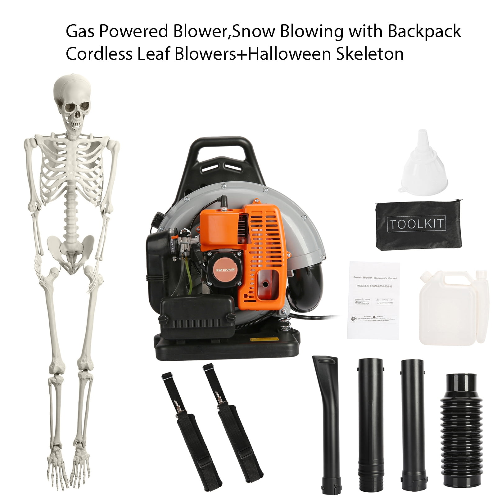 Kemweao Snow Blowing with Backpack, Cordless Leaf Blowers,63CC 2 Stroke ...