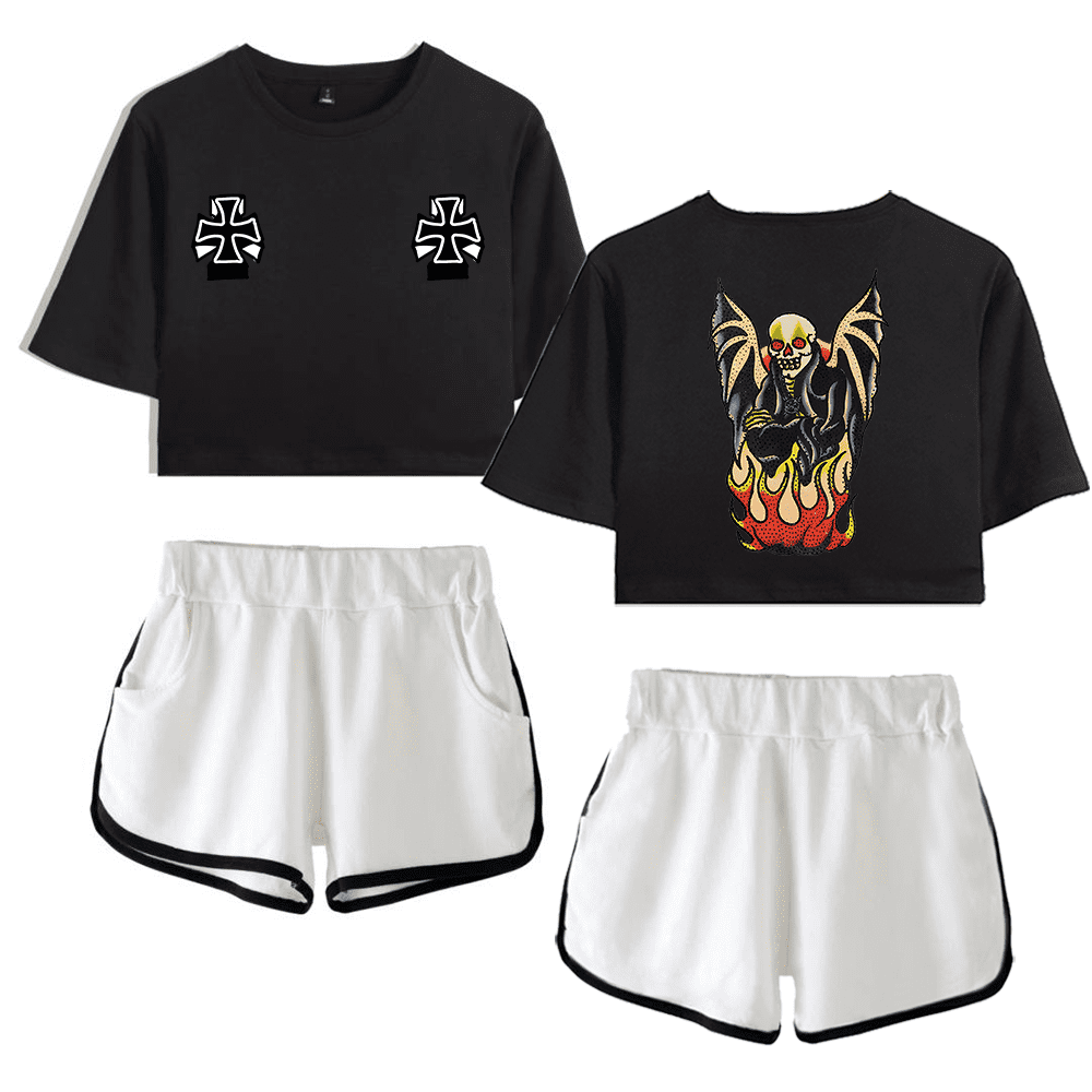 Ken Carson Merch Crop Tops Shorts Ghost Logo Printed T Shirts Summer ...