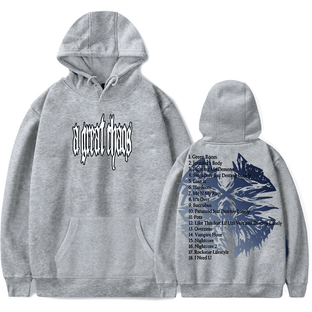 Ken Carson Merch Hoodie Album A Great Chaos AGC Rapper Streetwear Men ...