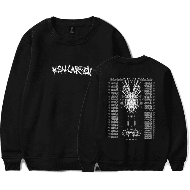 Ken Carson Merch Long Sleeve Crewneck A Great Chaos AGC Sweatshirt Live Chaos ChaosLive Tour ...