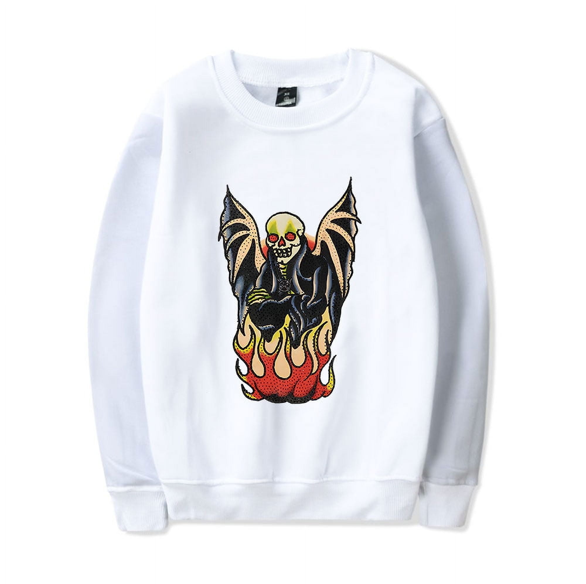 Ken Carson Merch Sweatshirt A Great Chaos Printed Skull Logo Long ...
