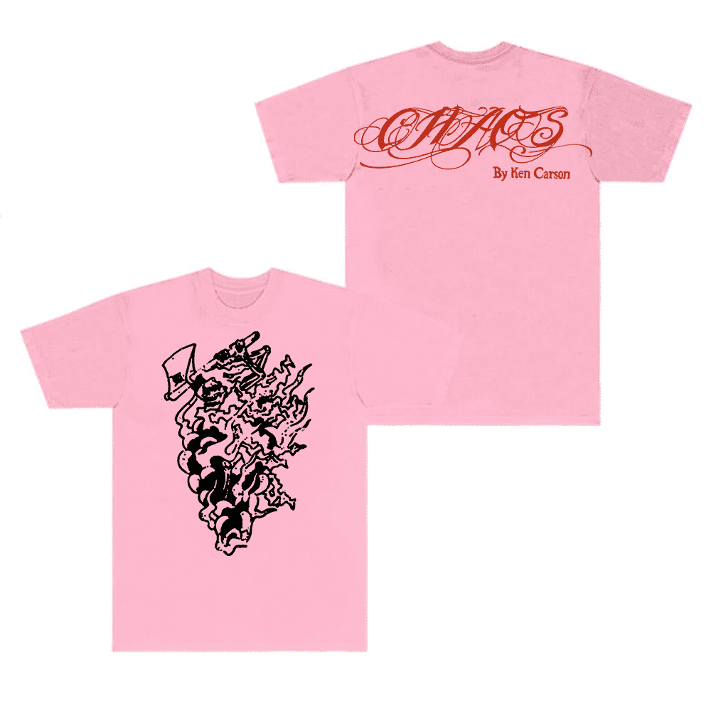 Ken Carson Merch T-Shirt A Great Chaos Axe Skull Tee LiveChaos Tour ...