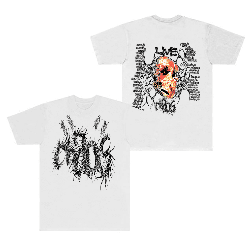 Ken Carson Merch Tee A Great Chaos Logo T-Shirt LiveChaos Tour T Shirts 2024 Tops For Fans Women ...