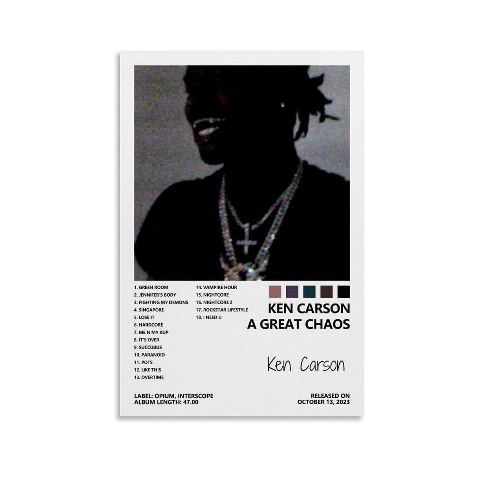 Ken Carson Poster A Great Chaos Album Cover Poster for Bedroom ...