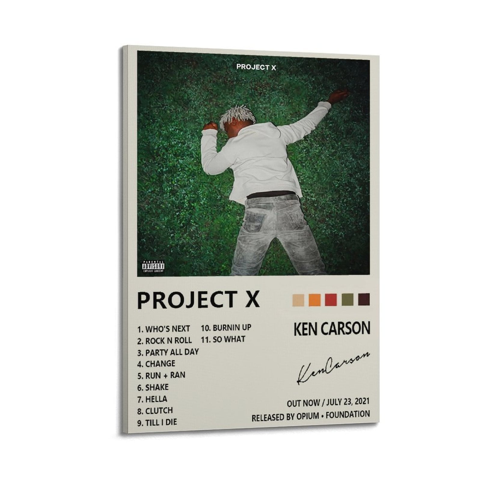 Ken Carson Poster Project X Poster Album Cover Anime Star Music Picture ...