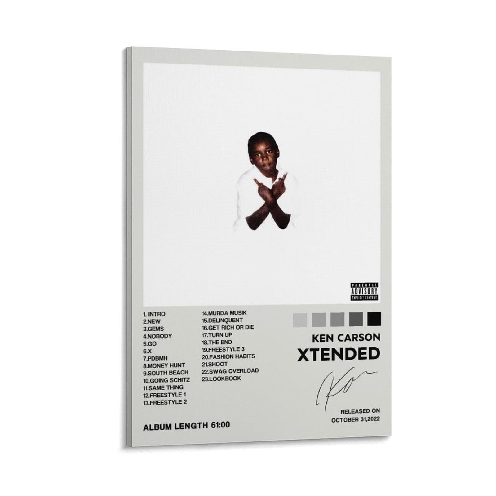 Ken Carson Signed Print Album Cover Music Gift Ideas Poster Prints ...