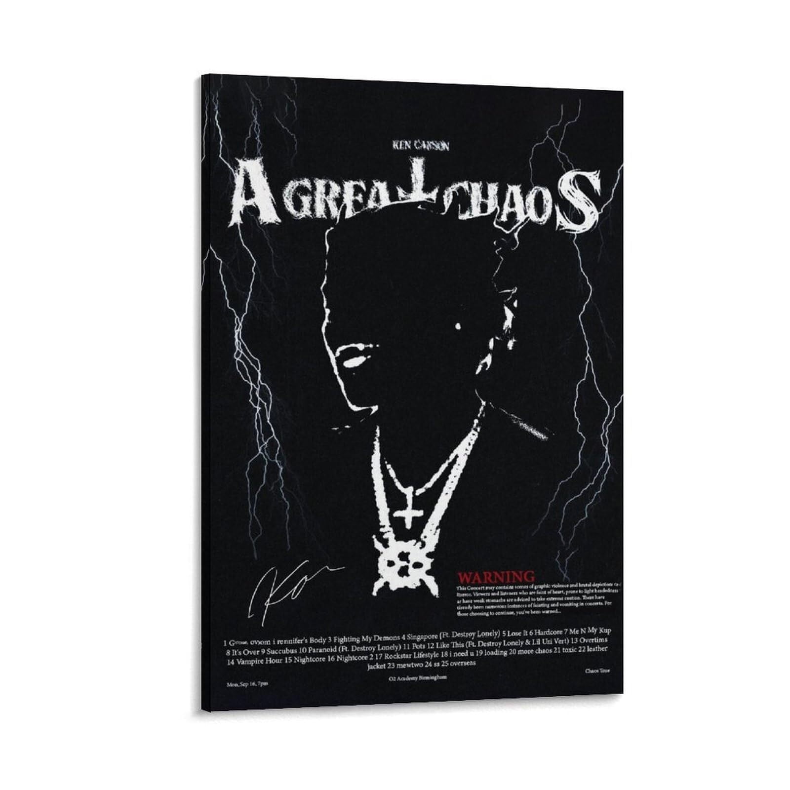 Ken Carson Signed Print Album Cover Music Poster Prints Canvas Wall Art ...