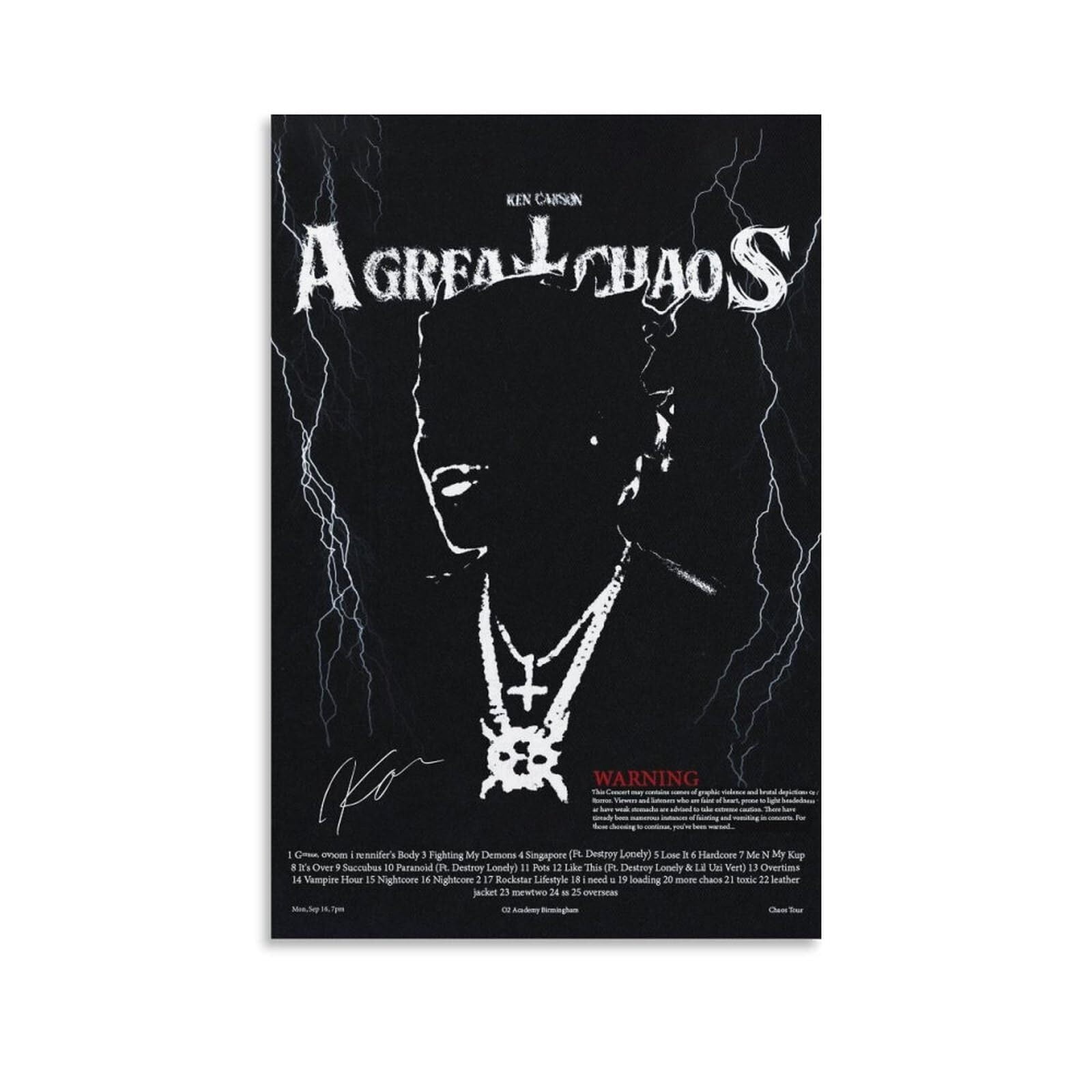 Ken Carson Signed Print Album Cover Music Poster Prints Canvas Wall Art ...