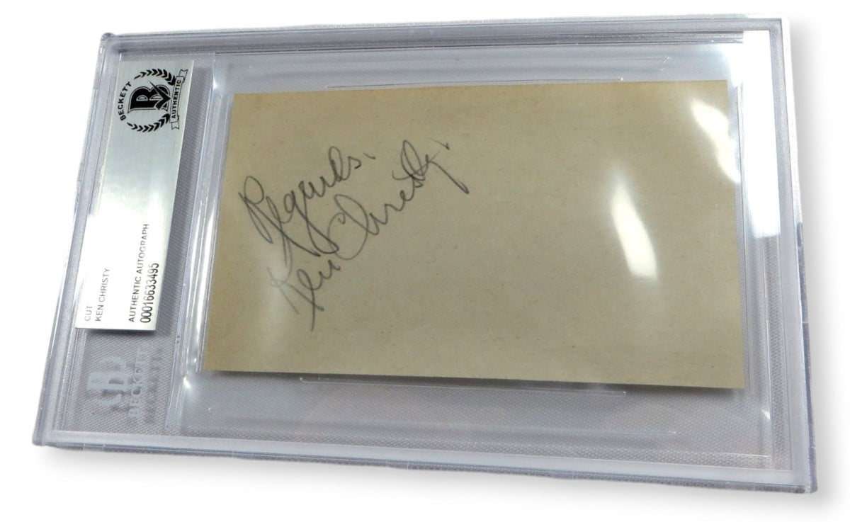 Ken Christy Signed Autographed Cut Signature Hollywood Actor BAS ...
