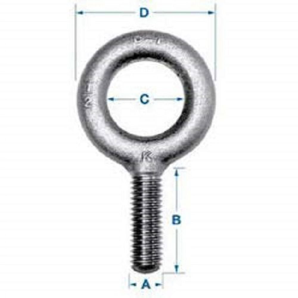 Ken Forging - K2001-UNF - 1/4-28 X 1 Plain Pattern Eyebolt Fine Thread ...