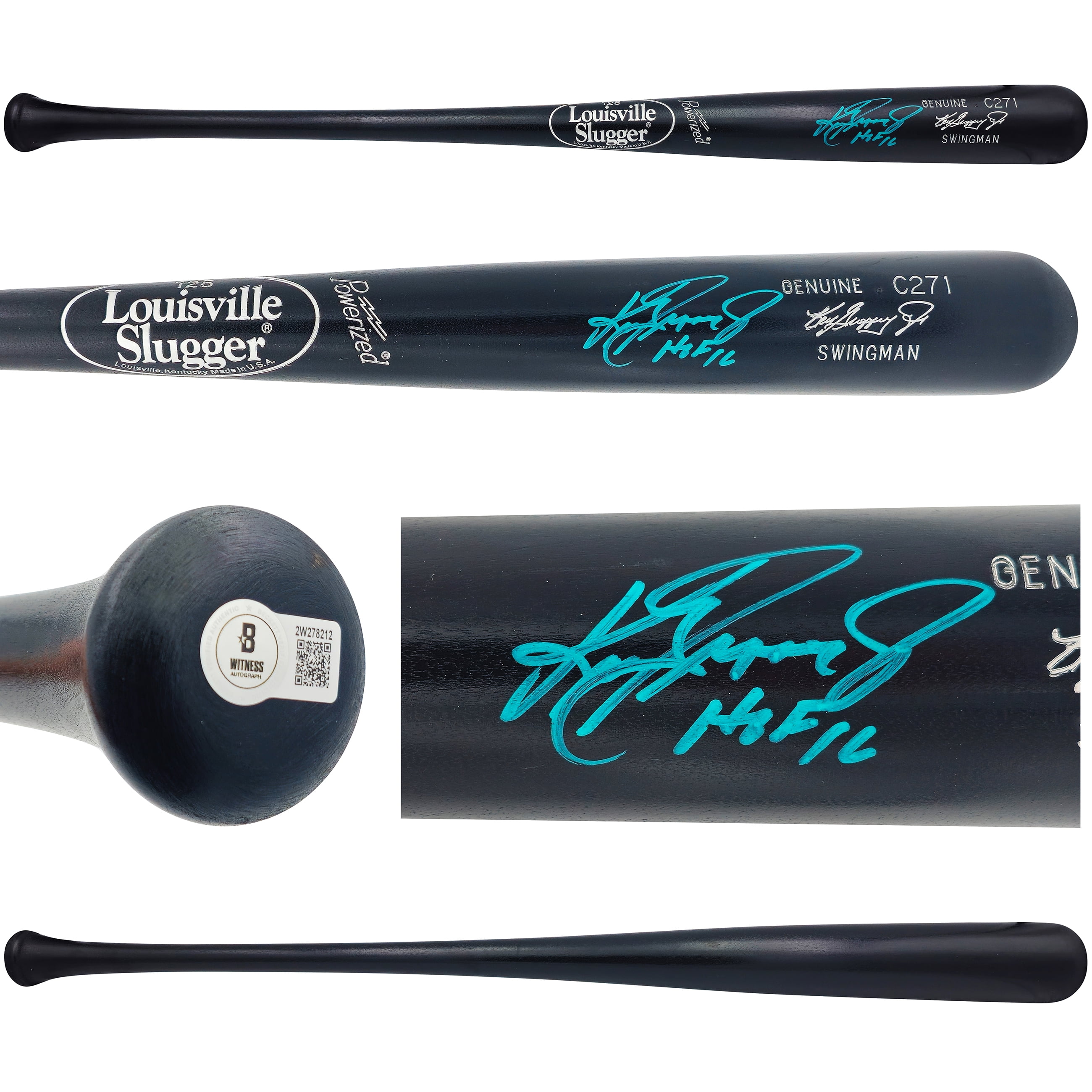 Ken Griffey Jr. Autographed Black Louisville Slugger Player Model C271 ...