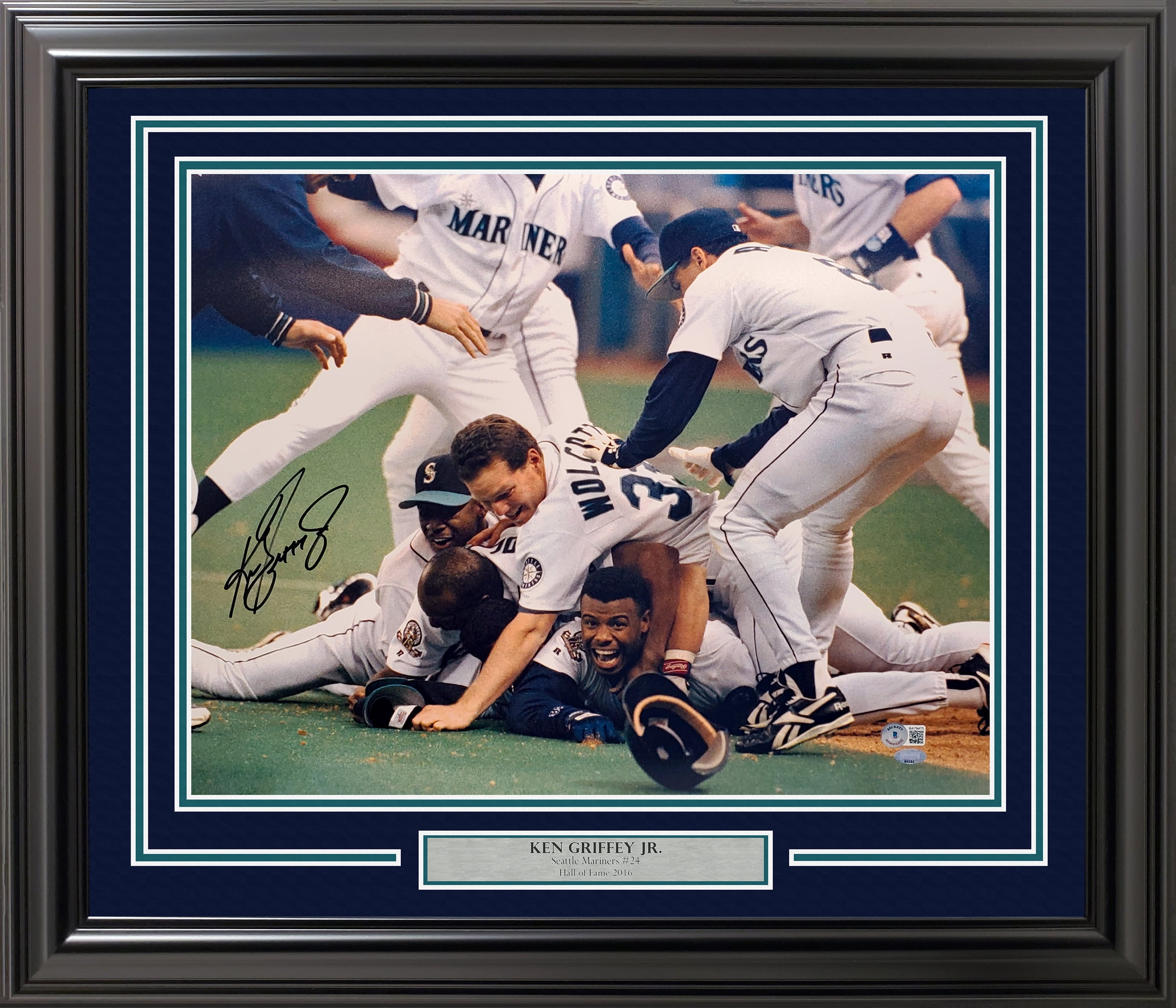Ken Griffey Jr. Autographed Framed 16x20 Photo Seattle Mariners 1995 ...