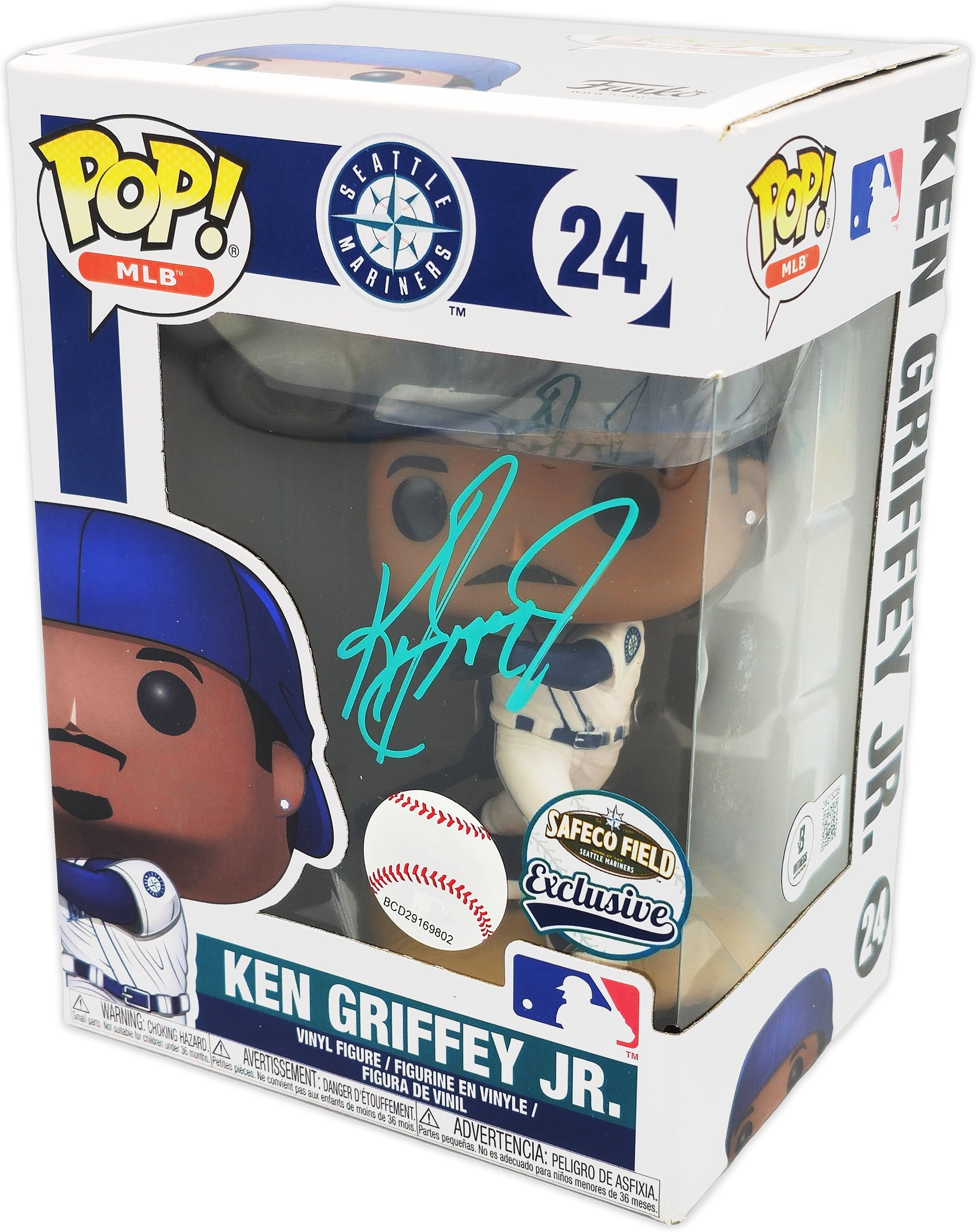Ken Griffey Jr. Autographed Funko Pop Vinyl Figurine #24 Safeco Field ...