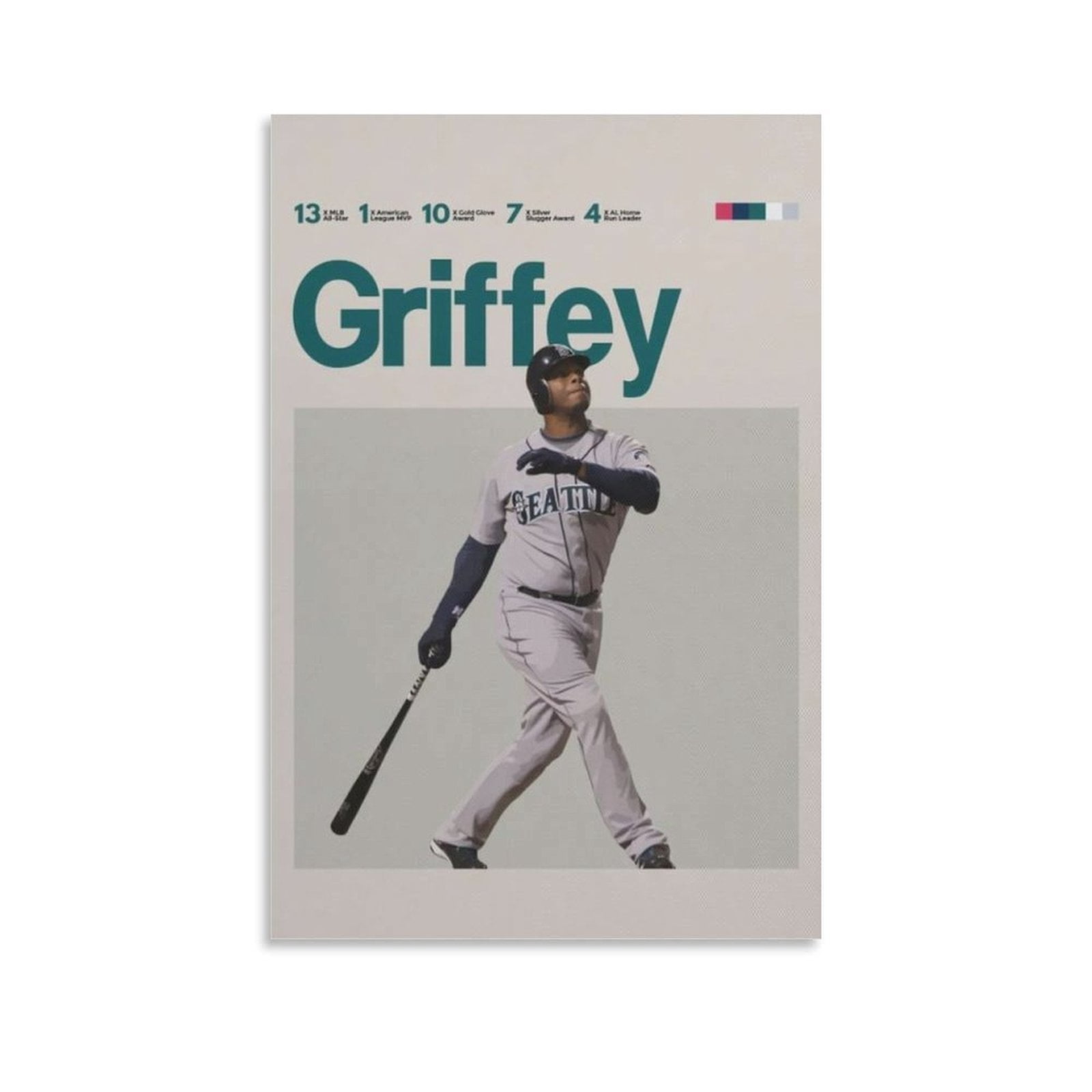 Ken Griffey Jr Canvas Poster Print Photo Art Painting Canvas Poster ...
