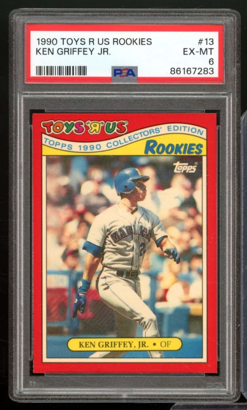 Ken Griffey Jr. Card 1990 Toys R Us Rookies #13 PSA 6 - Walmart.com