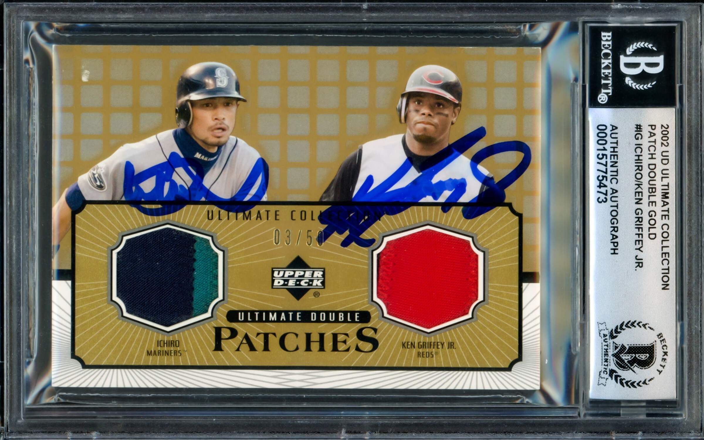 Ken Griffey Jr. Ichiro Suzuki Autographed 2002 Upper Deck Ultimate ...