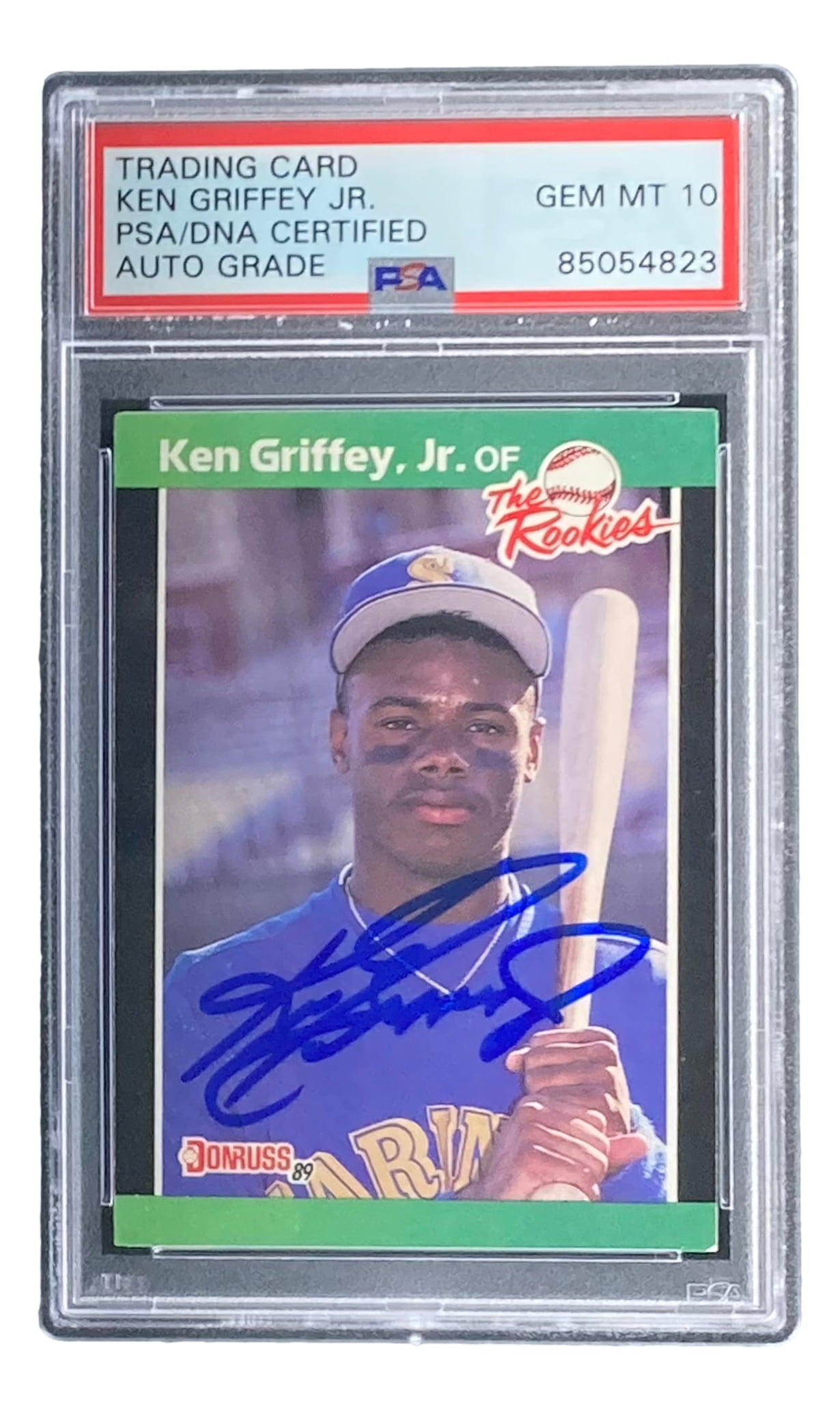 Ken Griffey Jr Signed Mariners 1989 Donruss #3 Rookie Card PSA/DNA Gem ...