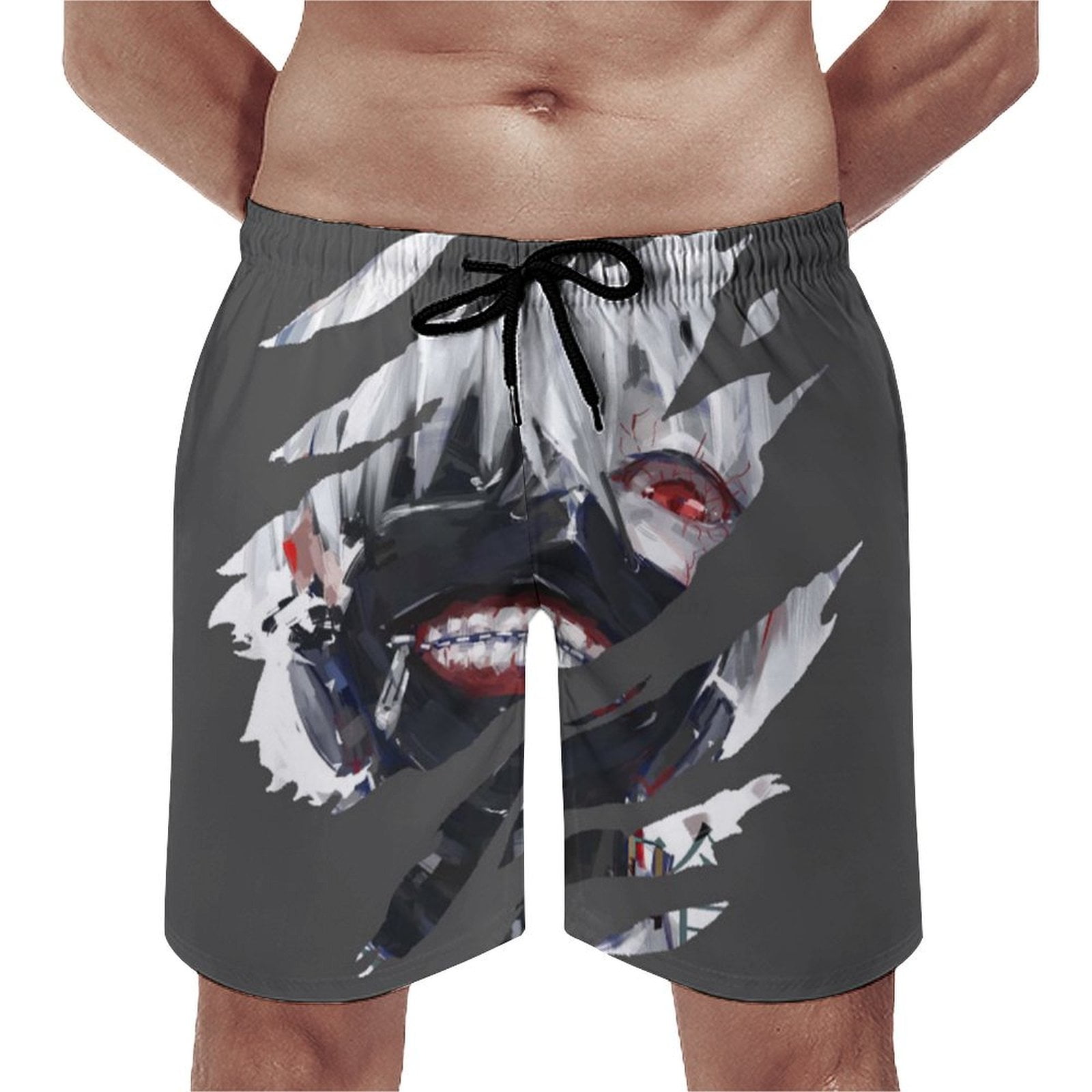 Ken Kaneki Anime Tokyo Ghoul Men's Swim Trunks Quick Dry Beach Board ...