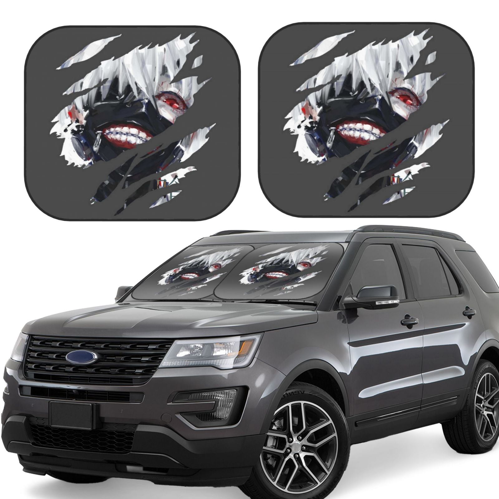 Ken Kaneki Anime Tokyo Ghoul Windshield Sun Shades Foldable Automotive ...