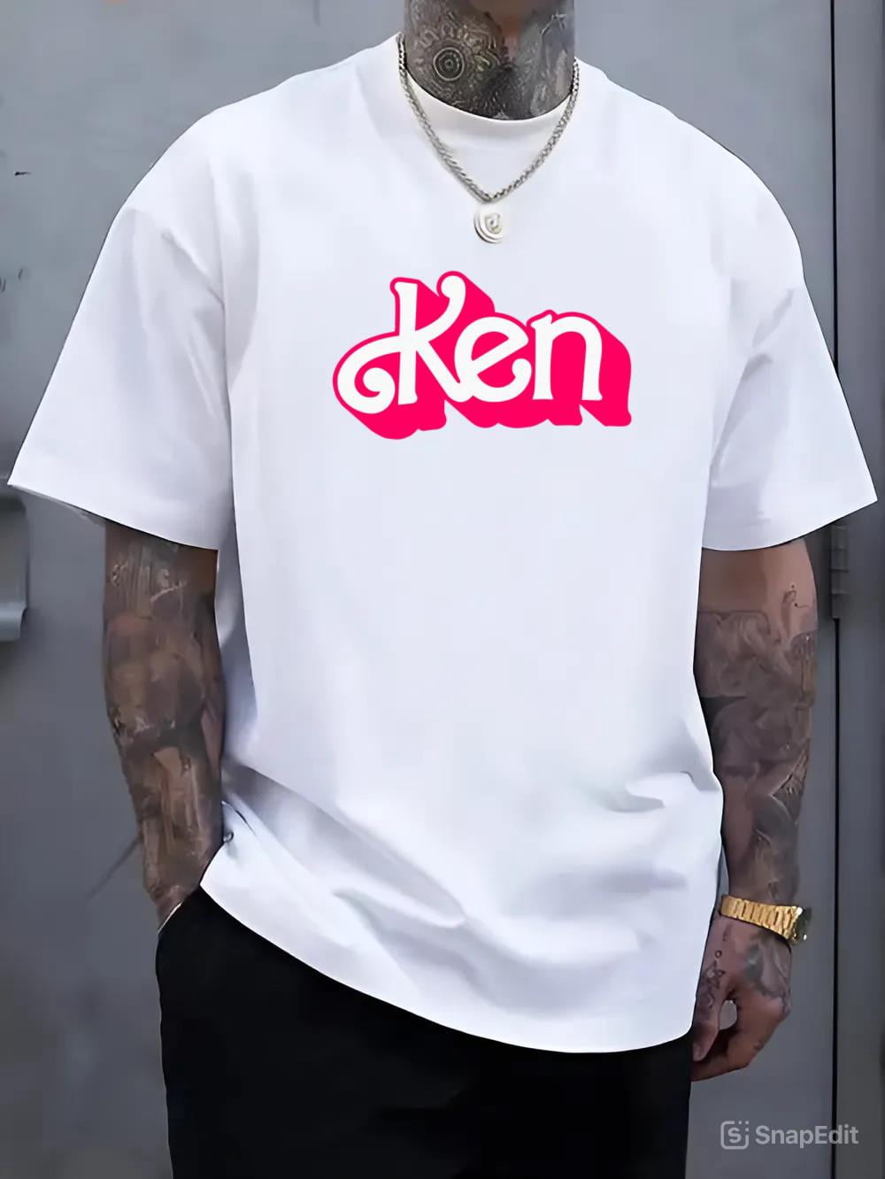 Ken Logo American Funny Cotton Barbie Movie Ryan Gosling Parody Unisex ...