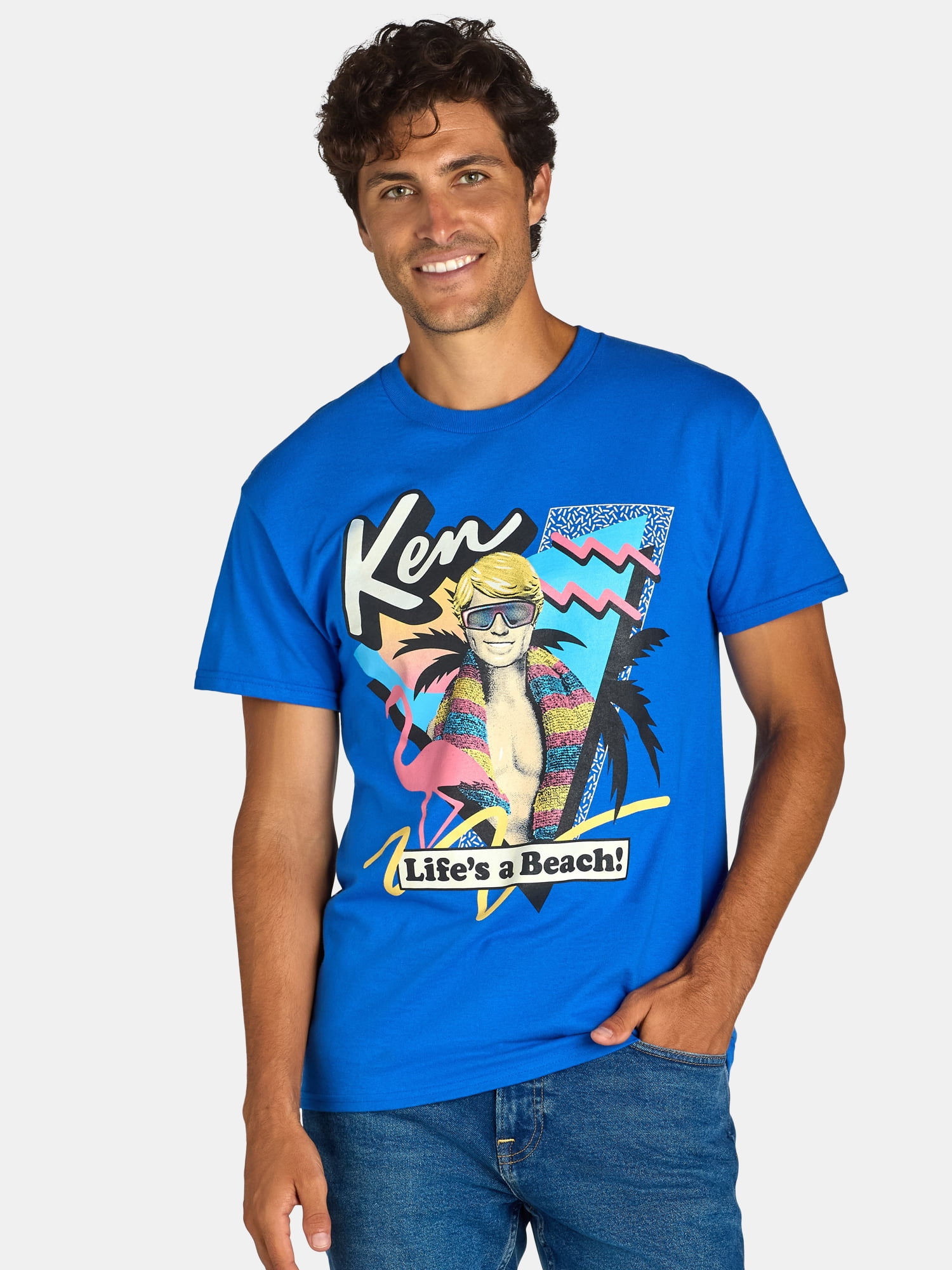 Ken Men's & Big Men's Beach Ken and Barbie Graphic Tee , Sizes S-3XL - Walmart.com