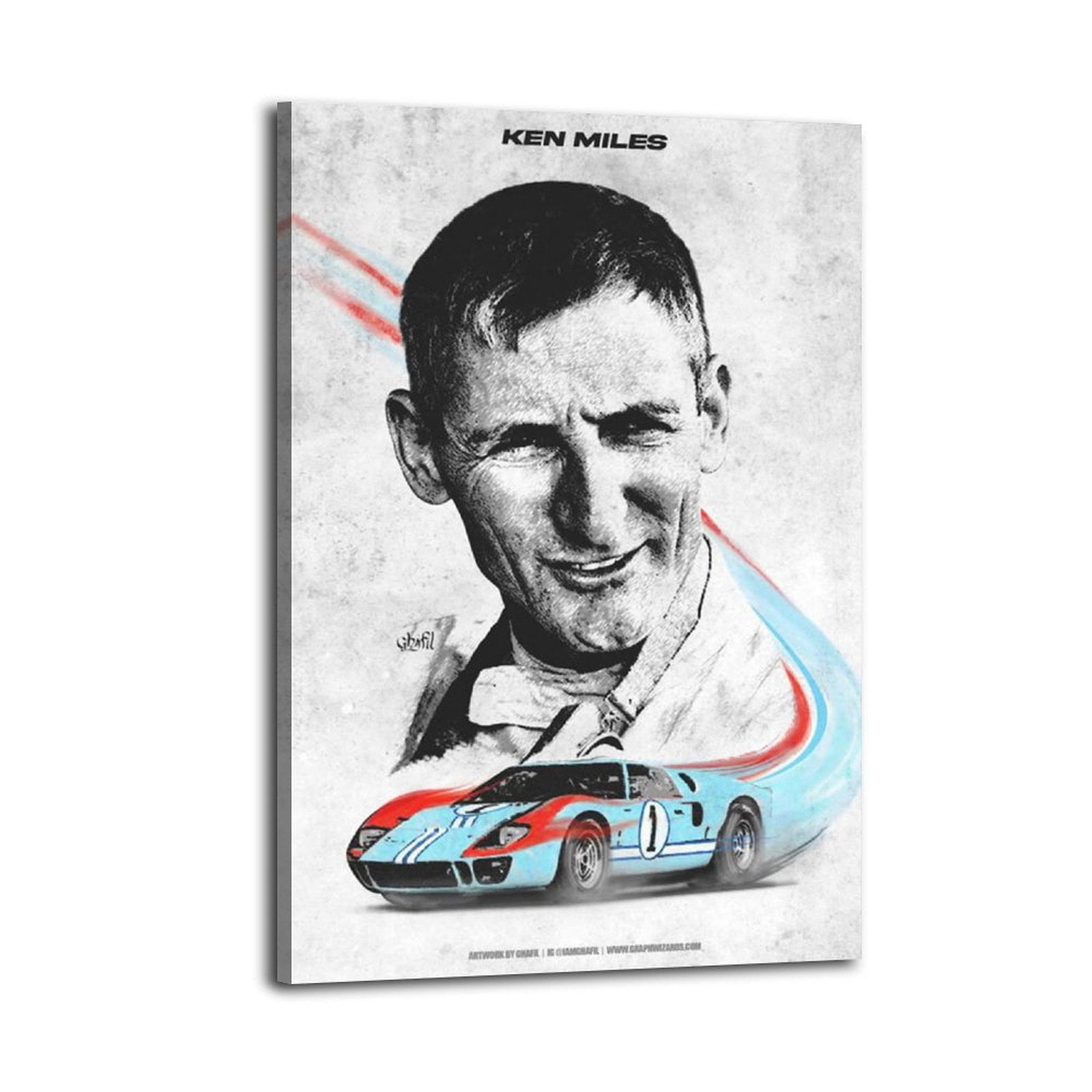 Ken Miles Poster Wall Art Decoration Painting Living Room Hanging ...