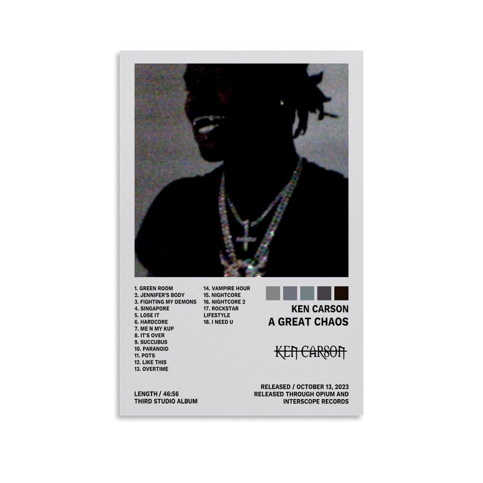 Ken Poster Carson A Great Chaos Music Album Cover Posters for Room ...