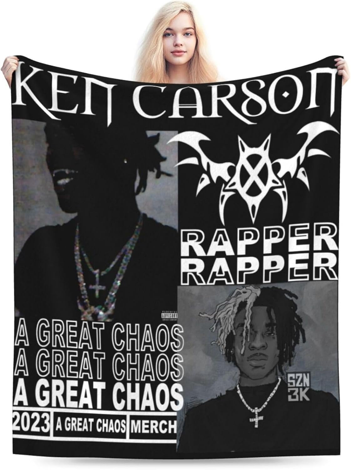 Ken Rapper Carson Blanket, Funny Air Conditioning Blanket for Sofa Bed ...