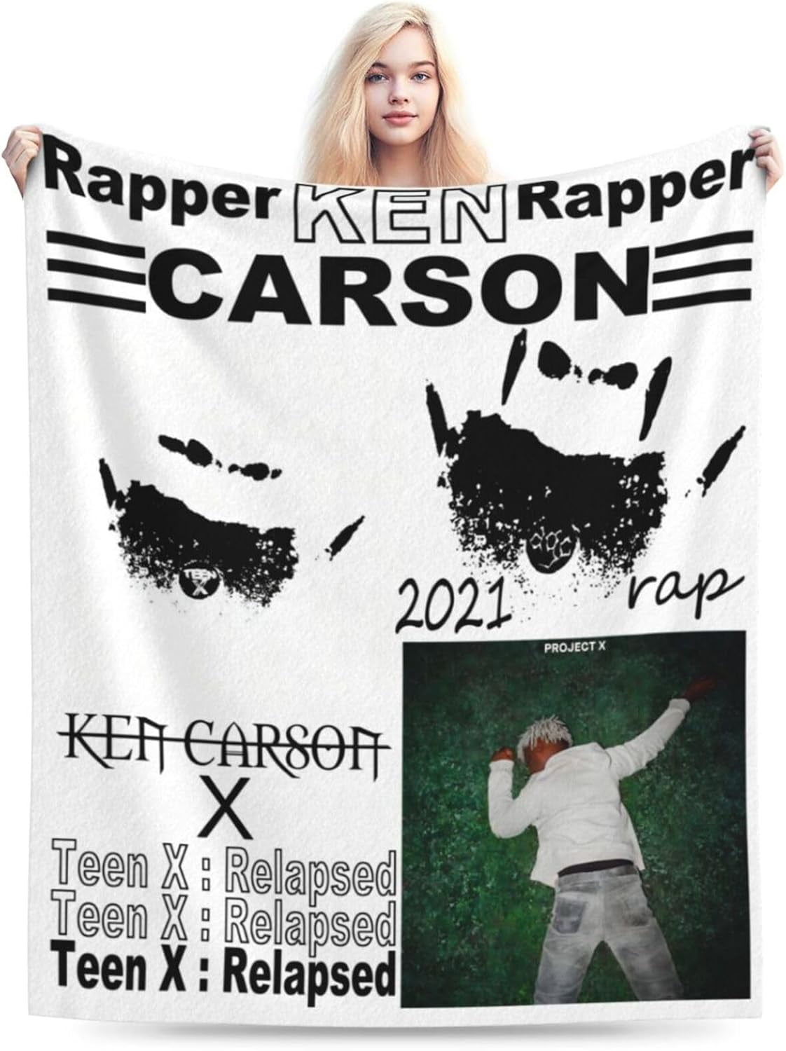 Ken Rapper Carson Blanket, Graphic Air Conditioning Blanket for Sofa ...