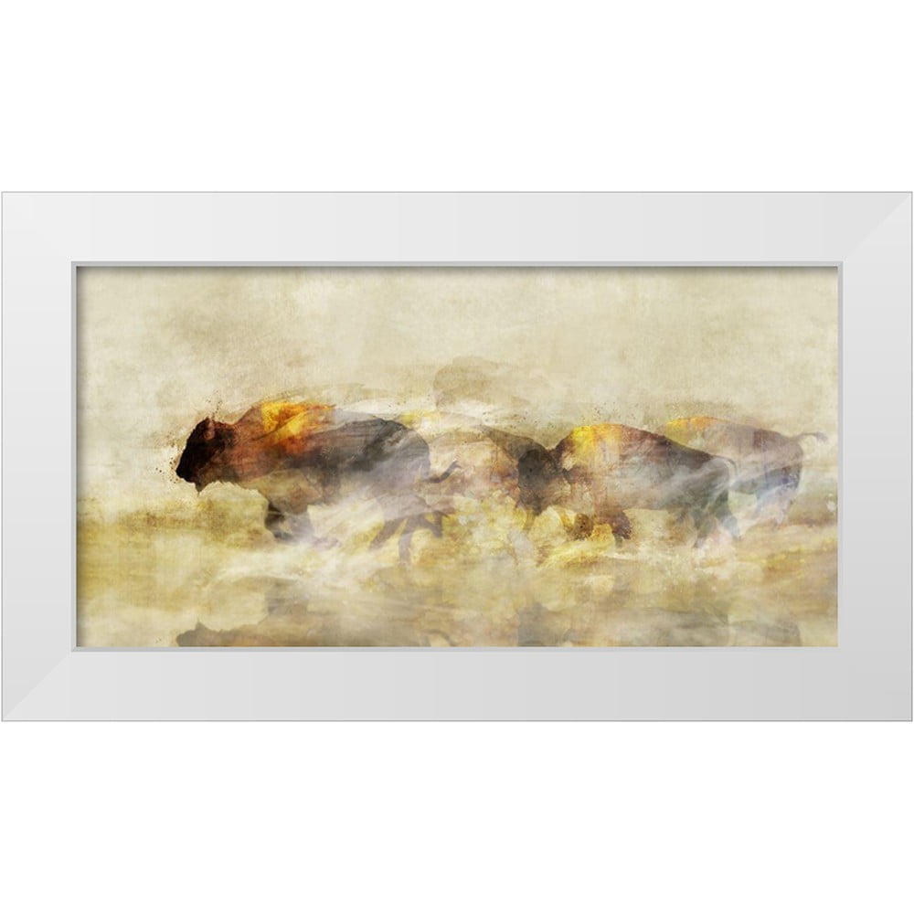 Ken Roko 24x14 White Modern Wood Framed Museum Art Print Titled - One ...