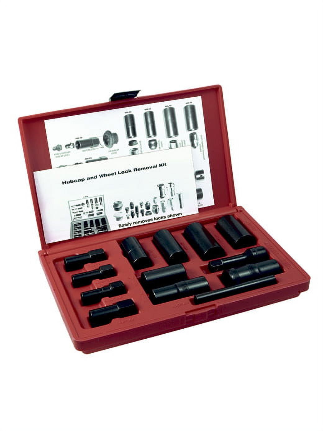 Ken Tool 30171 13 Pc. Deluxe Wheel Lock Removal Set (In Plastic Case ...