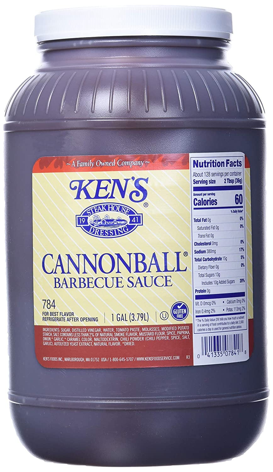 Ken's Canonball Barbecue Sauce, 1 Gallon - Walmart.com
