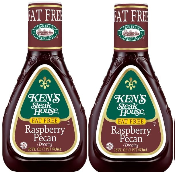 Ken's Fat Free Raspberry Pecan Salad Dressing, 16 Oz Bottle, Pack of 2 ...