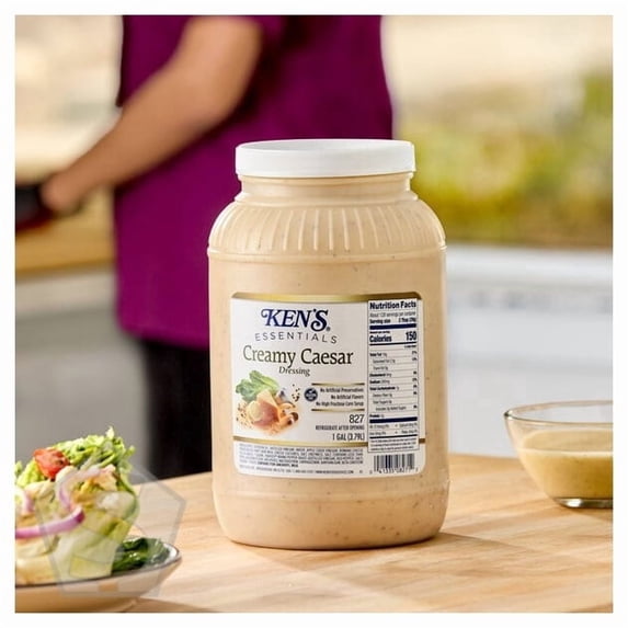 Ken's Foods Essentials 1 Gallon Creamy Caesar Dressing - 4/Case ...