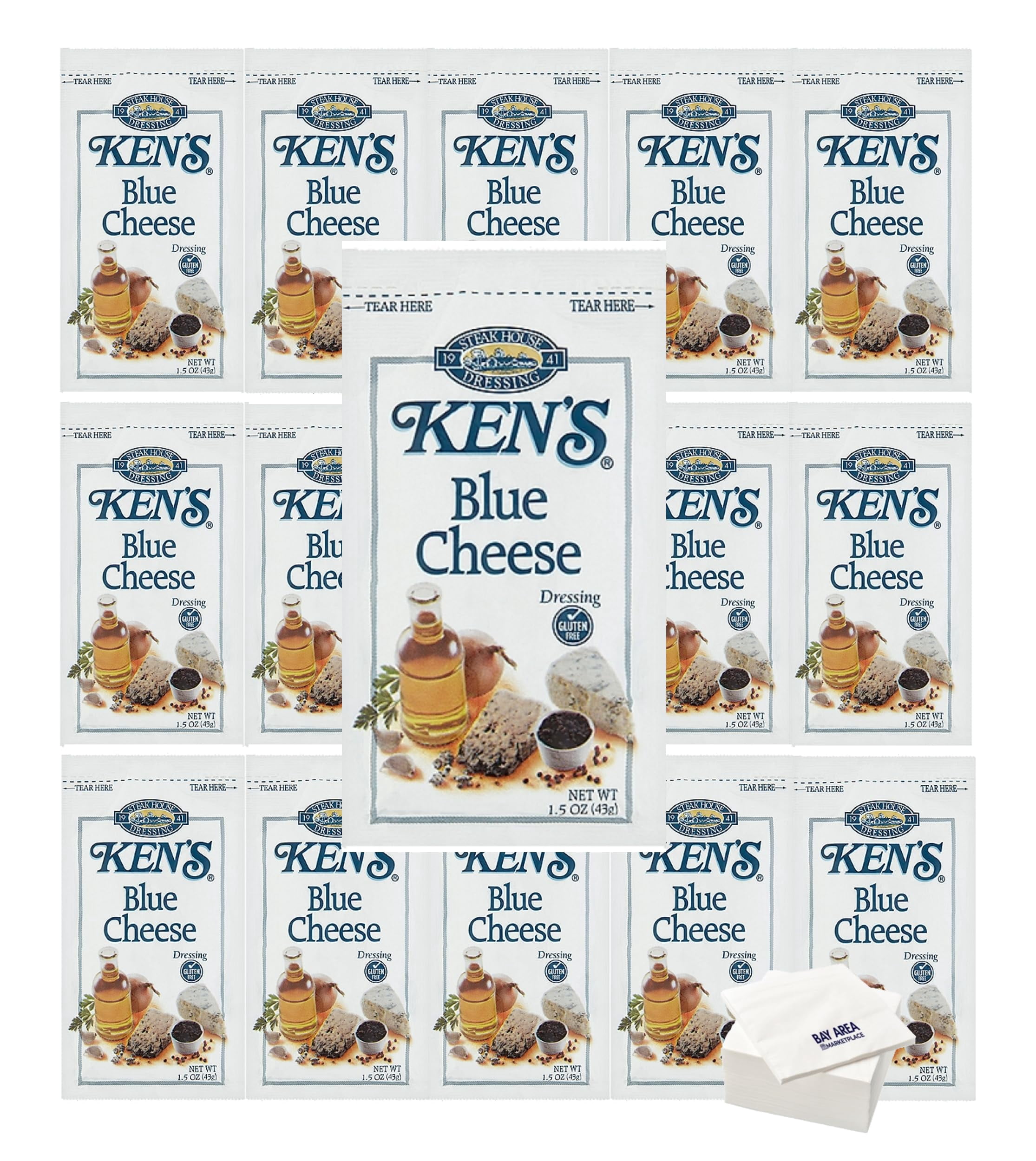 Ken's Salad Dressing 1.5 oz pouches (Blue Cheese) 16 count - Walmart.com