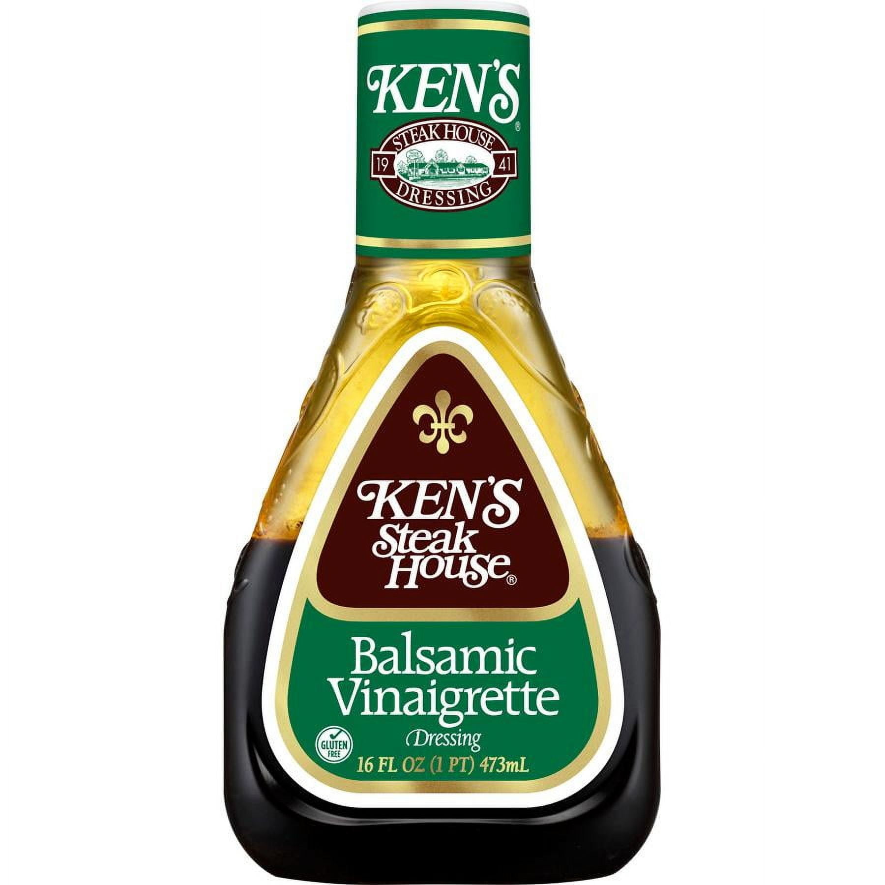 Pack Of 2 Ken's Steak House Balsamic Vinaigrette Dressing - 16 oz ...
