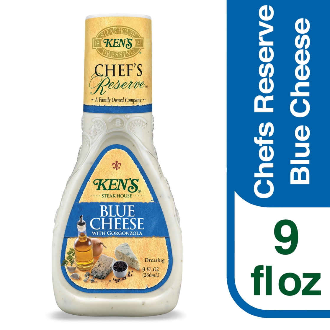 Ken's Steak House Blue Cheese & Gorgonzola Dressing with Extra Virgin ...