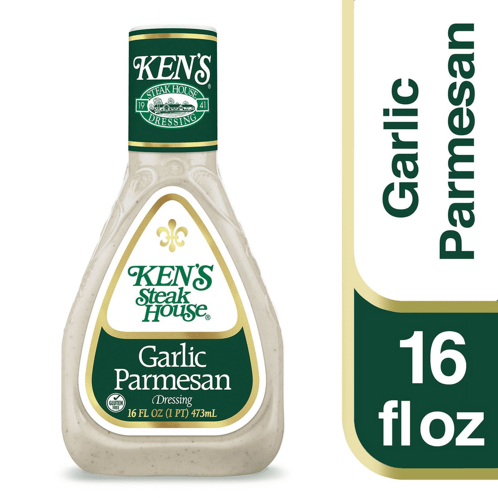 Ken's Steak House Bold Parmesan Salad Dressing with Roasted Garlic, 16 ...