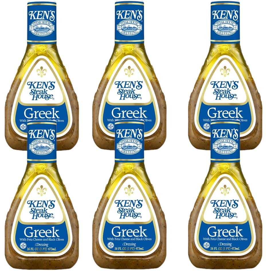 Ken's Steak House Greek w/Feta Cheese Salad Dressing, 16 Oz Bottle ...