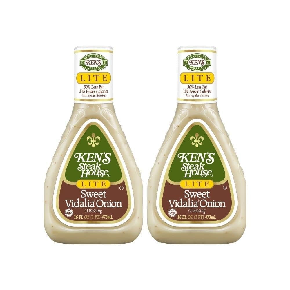 Ken's Steak House Lite Dressing, Sweet Vidalia Onion, 16 Ounce, Pack of ...