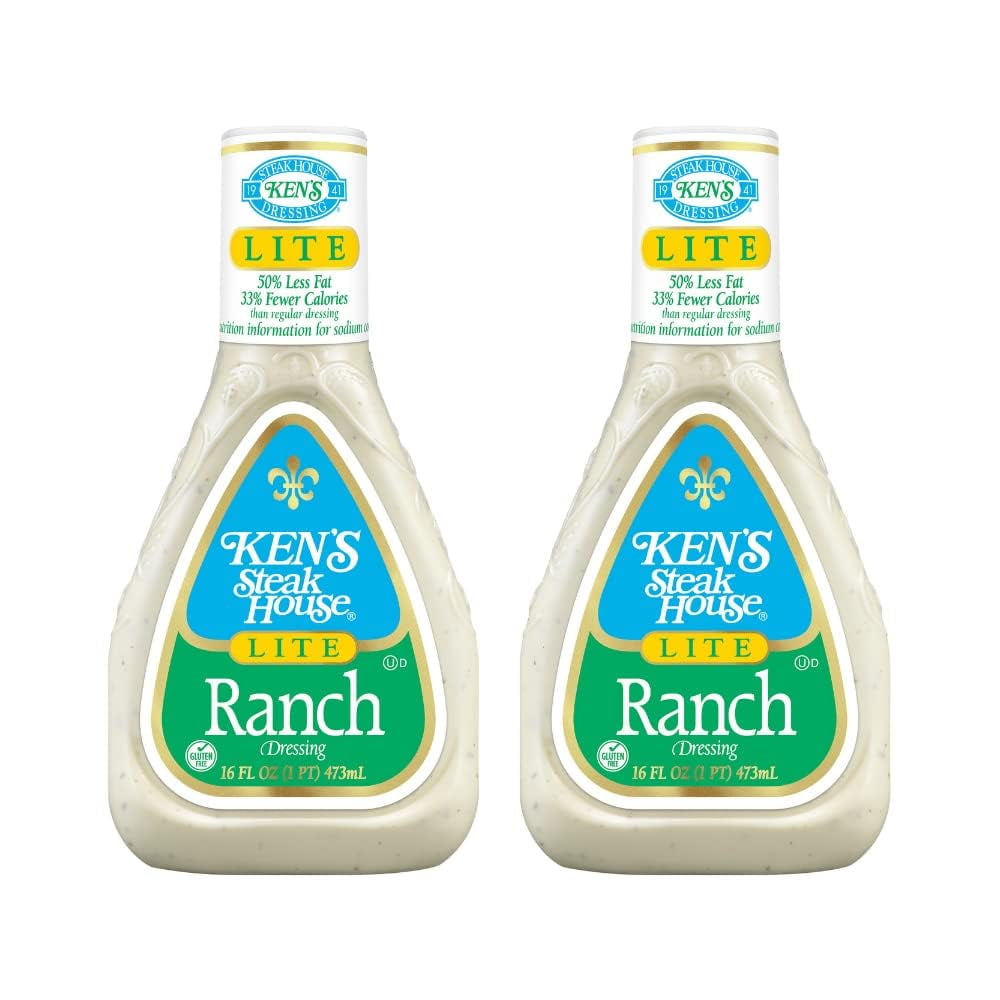 Ken's Steak House Lite Ranch Salad Dressing, 16 oz Bottles, Pack of 2 ...