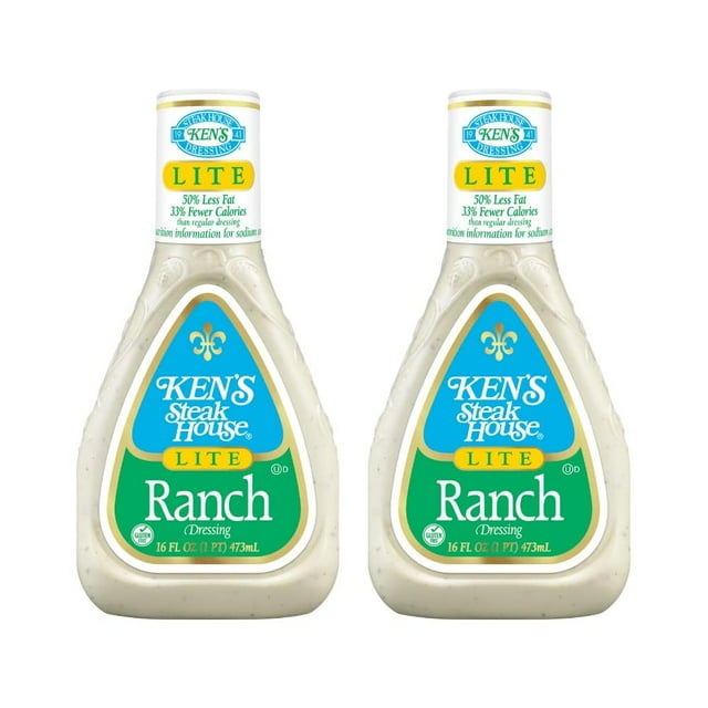 Ken's Steak House Lite Ranch Salad Dressing, 16 oz Bottles, Pack of 2 ...