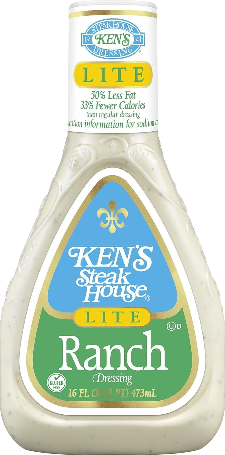 Ken's Steak House Lite Ranch Salad Dressing, 16 oz Bottles, Pack of 4 ...