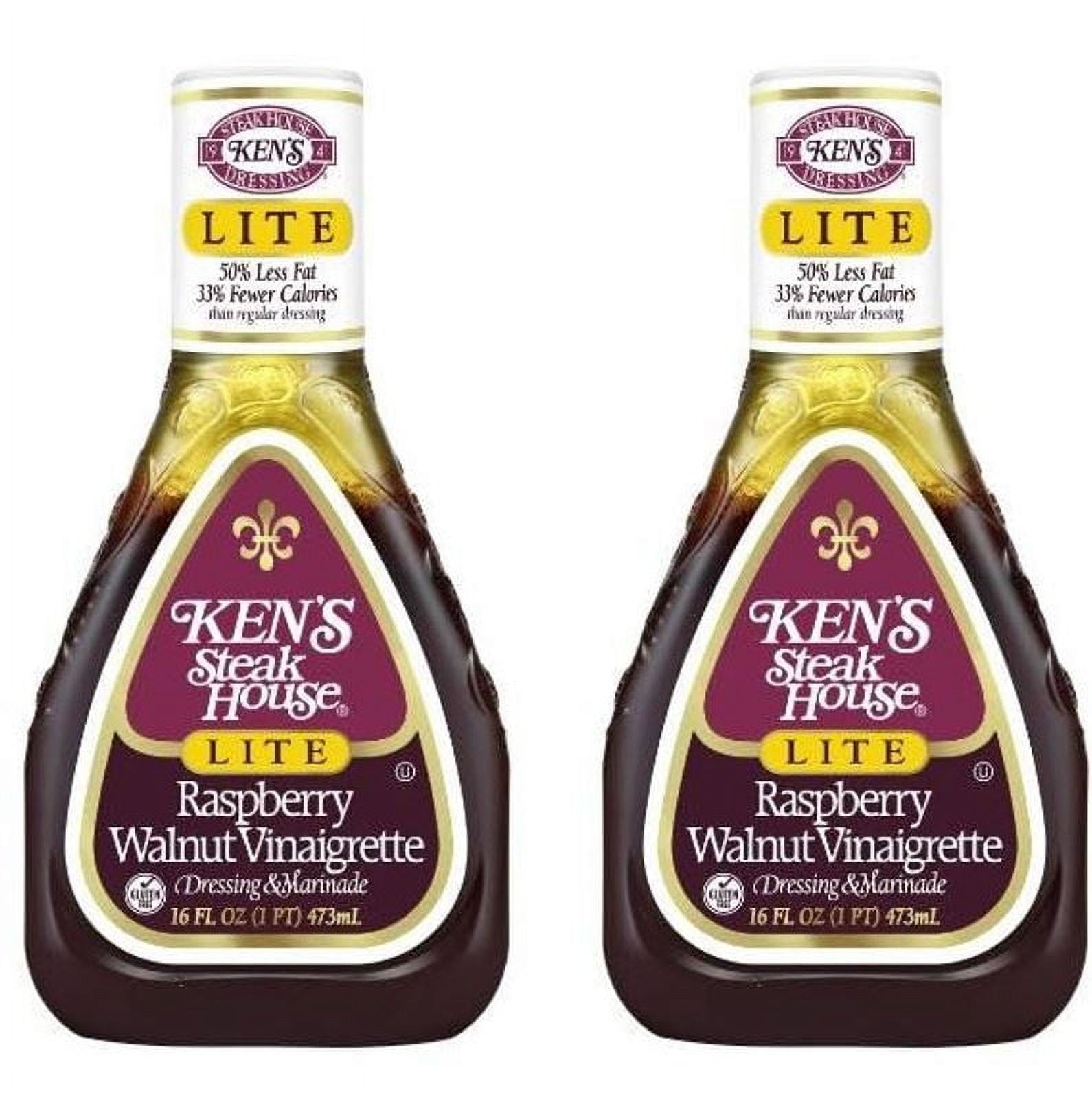 Ken's Steak House Lite Raspberry Walnut Vinaigrette Dressing & Marinade ...