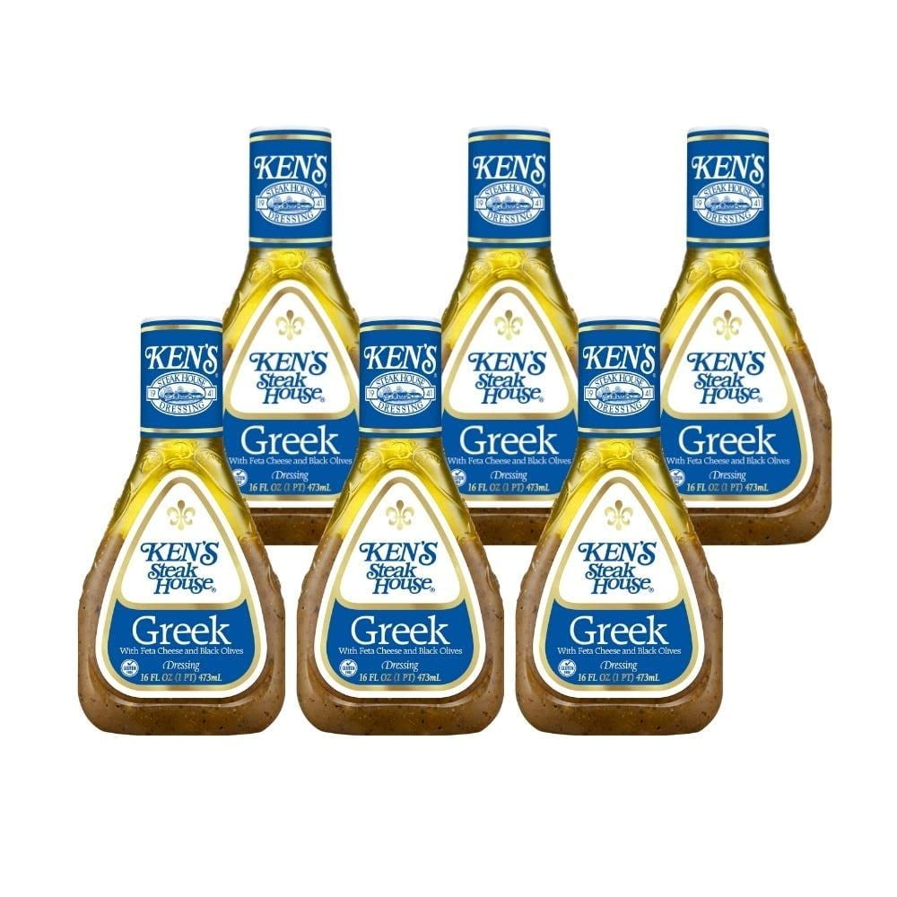 Ken's Steak House Greek Dressing, Feta Cheese and Black Olives, Gluten ...